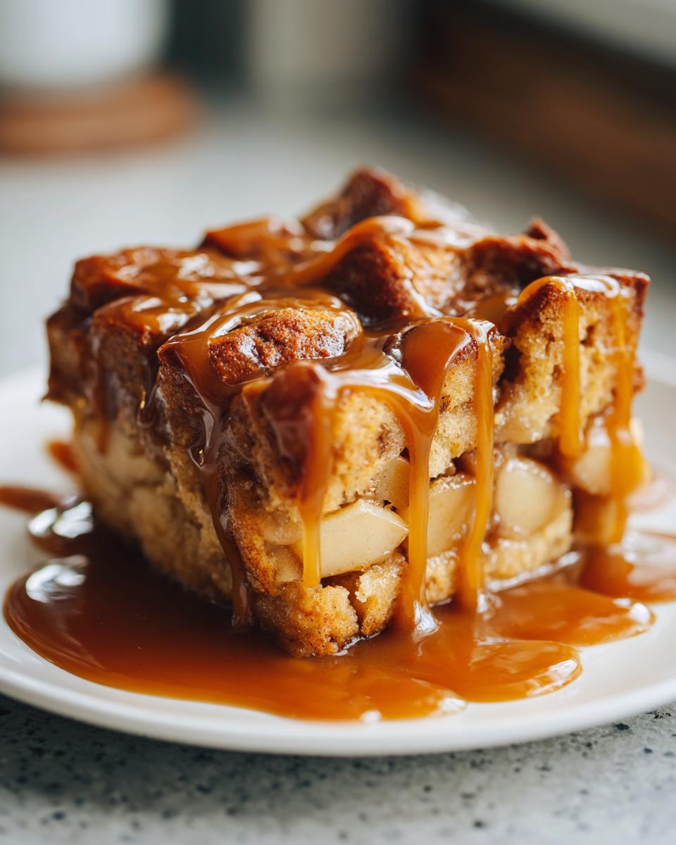 Amazing apple bread pudding: 1 cozy scoop