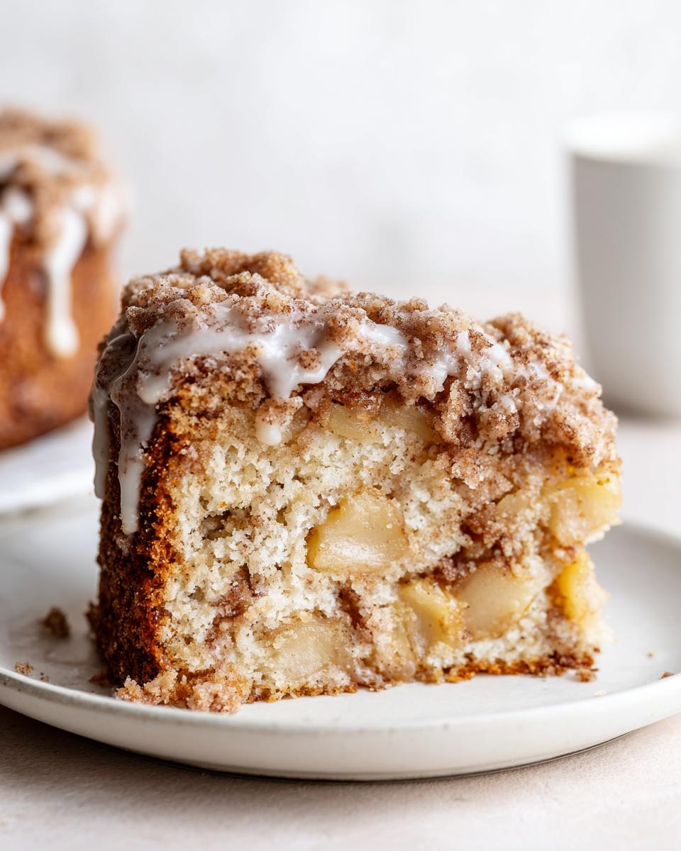 Divine apple crumb cake: 1 moist slice